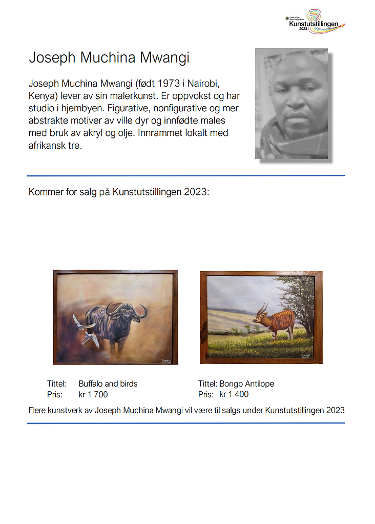 2023 - Kunstutstillingen del 9 | Lions Club Høybråten